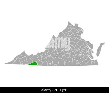 Map of Grayson County, Virginia Stock Photo - Alamy