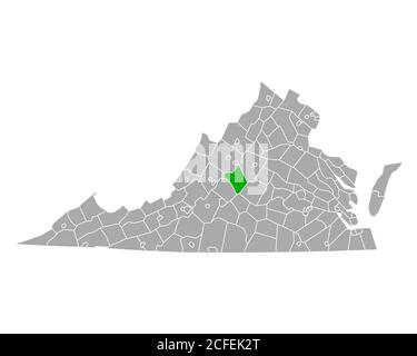 Map of Nelson County, Virginia Stock Photo - Alamy