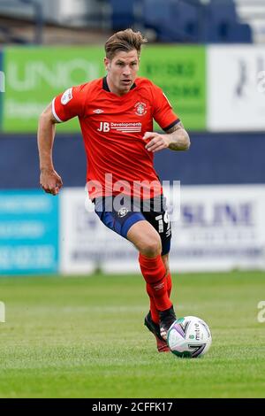James Collins #19 of Luton Town scores from the penalty spot in Luton ...