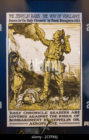 Royal Air Force Display Poster, Hendon, showing spectators looking up ...