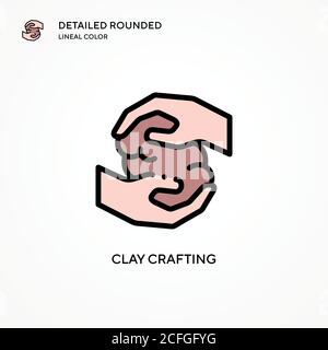 clay crafting vector icon modern simple vector illustration Stock ...