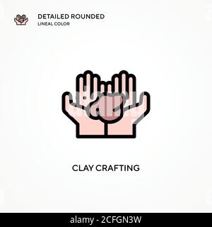clay crafting vector icon modern simple vector illustration Stock ...