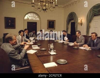 Jimmy Carter and White House aides Jordan Hamilton Rex Grannum with ...