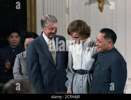 Madame Zhuo Lin Jimmy Carter Rosalynn Carter and Deng Xiaoping at the ...