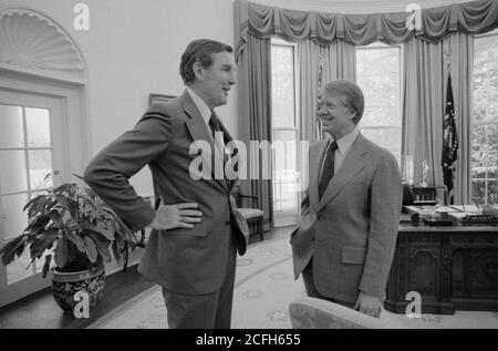 Jimmy Carter meets with Congressman Morris Udall Stock Photo - Alamy