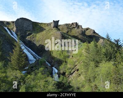 Systrafoss Waterfall, Kirkjubæjarklaustur, Iceland Stock Photo - Alamy