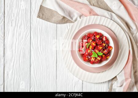 Fresh stuffed raspberry rockets of raw raspberries filled with shredded ...
