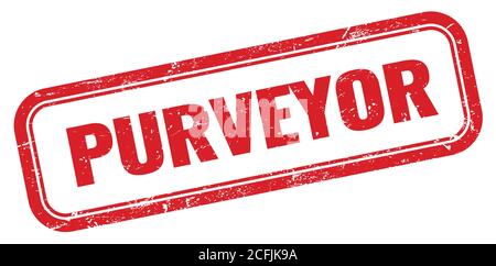 PURVEYOR red grungy rectangle stamp sign Stock Photo - Alamy
