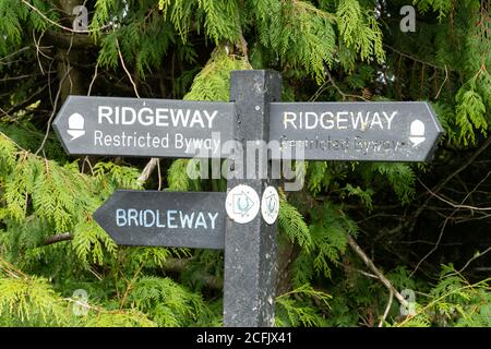 Signpost on the The Ridgeway Path, a historic National Trail ...
