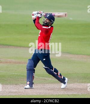 Moeen Ali of England runs during the Dettol T20I Series 2 of 3 match ...