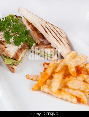 Pressed and toasted stuffed panini Stock Photo - Alamy