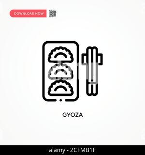 Gyoza Simple vector icon. Modern, simple flat vector illustration for ...