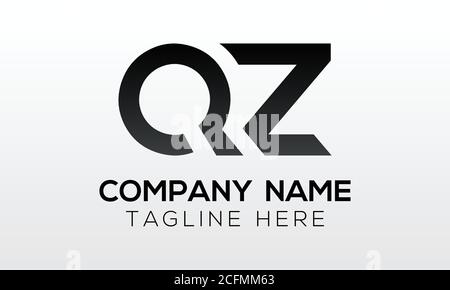 Initial letter QZ logo design with modern business typography vector template. Creative isolated ...