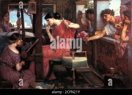 Penelope and the Suitors, John William Waterhouse (Rome, Italy, 1849 ...