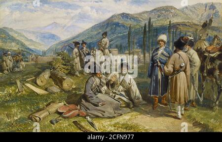 Simpson William - Circassians at the Fort of Waia 8th October 1855 ...