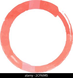 This is a illustration of Warm Watercolor ring drawn with a brushlet ...