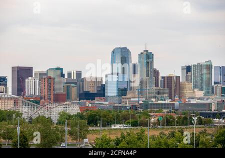 Denver, Colorado - August 30, 2020: Denver downtown cityscape on a ...