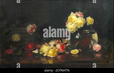 Park Stuart - Pink and Yellow Roses Stock Photo - Alamy