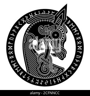 Dragon circle runic symbol Stock Vector Image & Art - Alamy