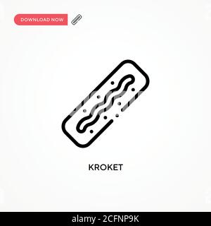 Kroket Simple vector icon. Illustration symbol design template for web ...