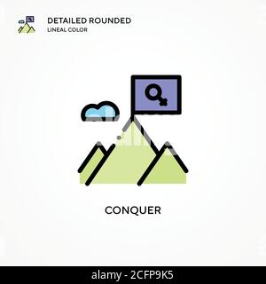 Conquer vector icon. Modern vector illustration concepts. Easy to edit ...