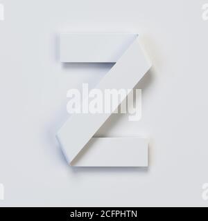 Origami paper font, folded ribbon font 3d rendering, letter P Stock Photo - Alamy