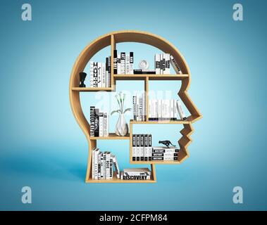 Bookshelves in the shape of human brain, intelligence book shelf ...