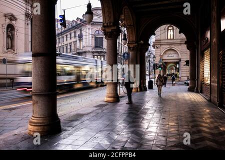 The colorfull tram of Turin, Italy Stock Photo - Alamy