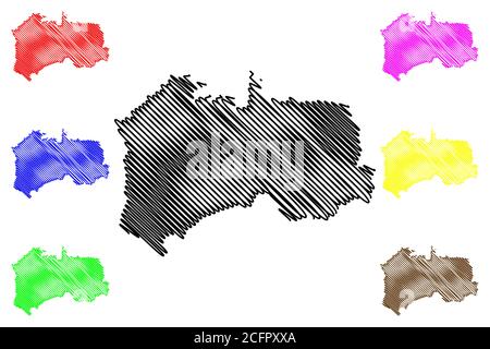 Nerima City (State of Japan, island country, Tokyo region) map vector ...