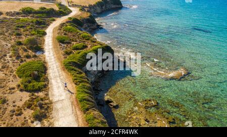 Aerial view of Katragaki beach, Tragaki, Zakynthos, Greece Stock Photo ...