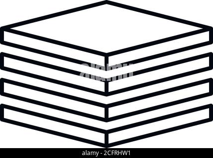 stack of tiles icon vector outline illustration Stock Vector Image ...