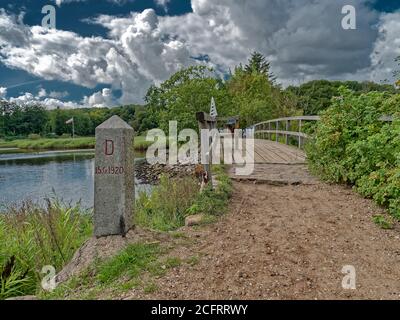 Border between Germany and Denmark near Skomagerhuset Stock Photo - Alamy