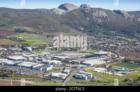 Aerial photo of Paarl Mall Stock Photo - Alamy