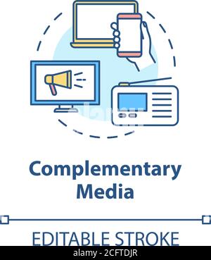 Complementary media concept icon Stock Vector Image & Art - Alamy