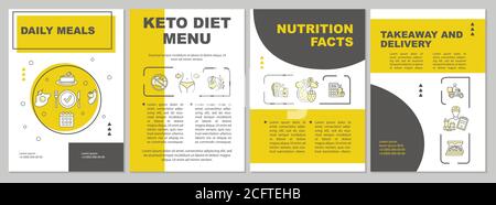 Keto diet poster, brochure banner, flyer in vector cartoon flat style ...