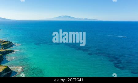 Aerial view of Katragaki beach, Tragaki, Zakynthos, Greece Stock Photo ...