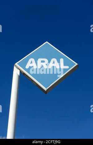 Old Aral petrol pump, petrol station, Germany Stock Photo - Alamy