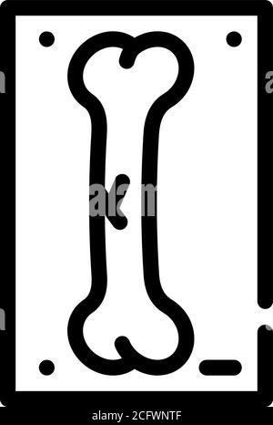 crack bone x-ray line icon vector illustration Stock Vector Image & Art ...