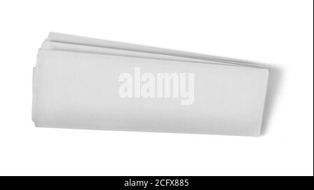 Blank grey newspaper on white background Stock Photo - Alamy
