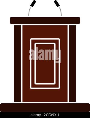 Witness stand icon. White background with shadow design. Vector ...