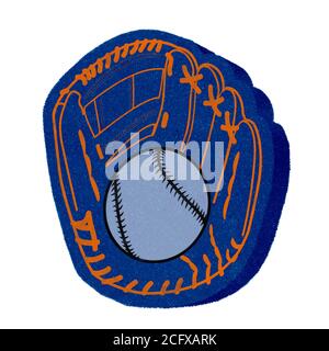 Baseball foam hand isolated on white Stock Photo - Alamy
