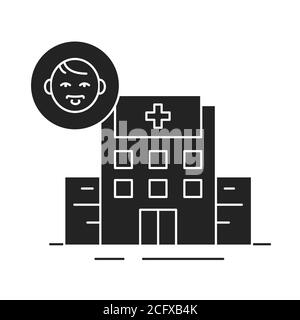 Pediatrician color glyph icon. Nursing service. Medical service and ...