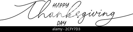 Happy Thanksgiving Calligraphy Text, vector Illustrated Typography ...