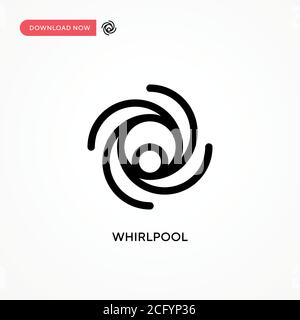Whirlwind, whirlpool. Flat vector illustration isolated on white ...