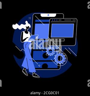 Microsite development abstract concept vector illustration. Microsite ...