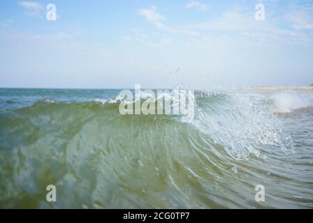 Waves ocean texture. Sea waves move. Foamy sea wave with oceanic power ...