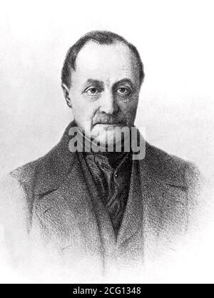 AUGUSTE COMTE (1798-1857). French philosopher. On a French postage ...