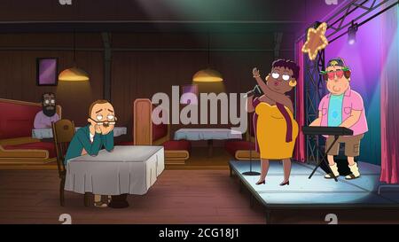 HOOPS, starting 2nd from left: DJ (voice: Steve Berg), Ref Jeremy ...