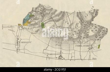BURGUNDY BOURGOGNE VINEYARD MAP Beaune Puligny/Chassagne-Montrachet ...