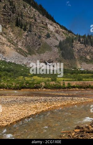 Animas River on the Historic Durango & Silverton Narrow Gauge Railroad ...